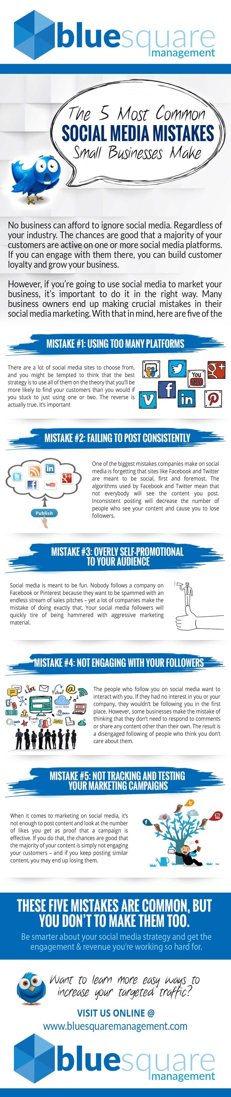 Top 5 Most Common Social Media Mistakes Small Businesses Make [INFOGRAPHIC]